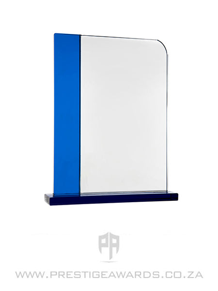 Clear and Blue Glass Trophy – Prestige Awards